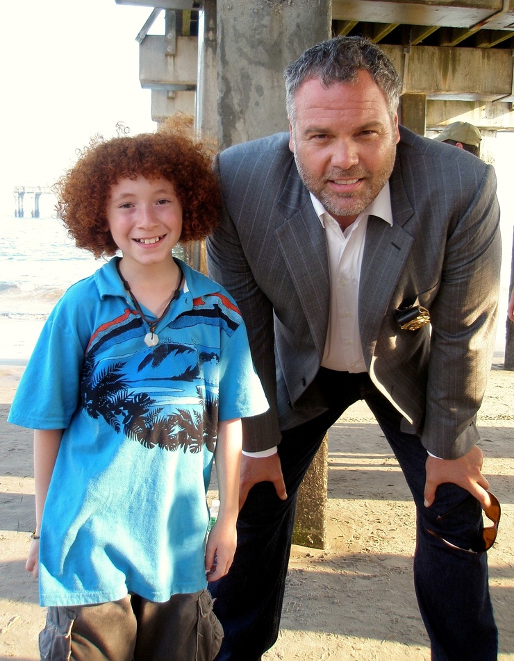 Vincent D'Onofrio with Ismaelpeter on set of Law