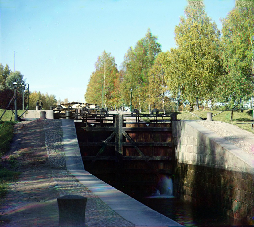 Triple lock on the Saimaa Canal