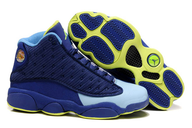 Picture of Mens Royal Blue and Light Blue/Lime Green Basketball Sports ...