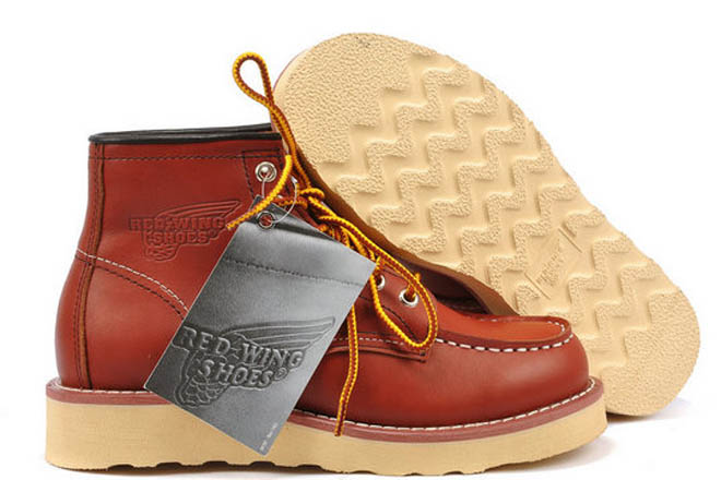 Image of Mens Red Wing 8875 Classic 6 Inch Moc Boots Red