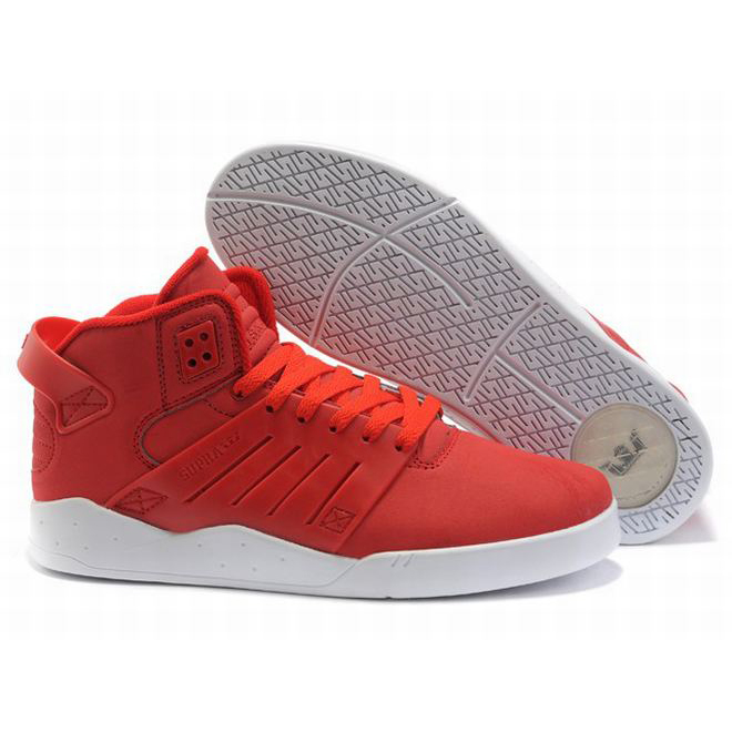 Image of supra skytop 3 red and white skateboard footwear mens