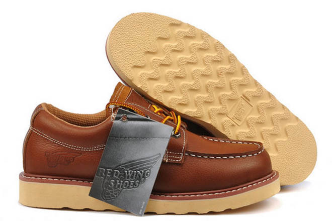 Mens Red Wing 3168 Classic Moc Toe Oxford Shoes Brown picture