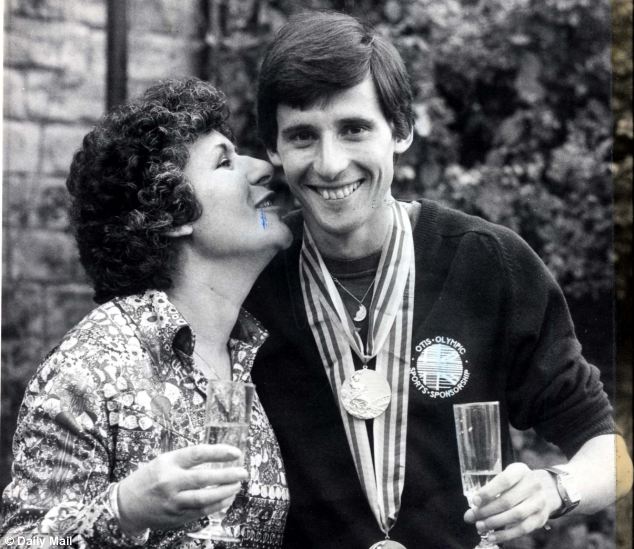 Sebastian Coe with his mother