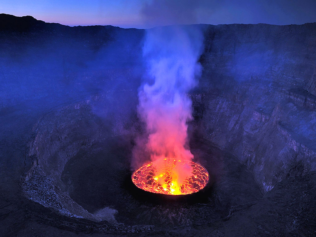 Nyiragongo Volcano in Goma, the Congo