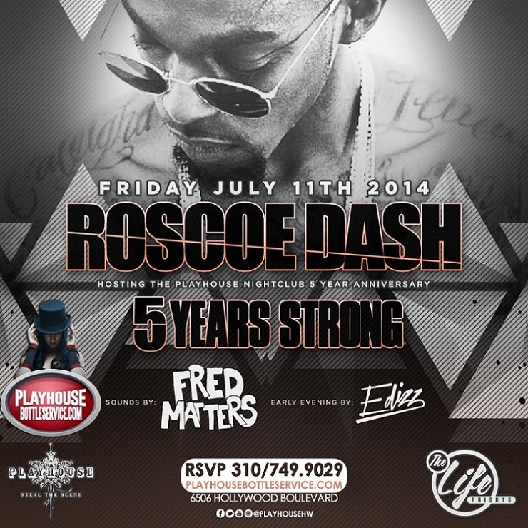 Roscoe Dash Hosts Playhouse Nightclub 5 Year Anniv