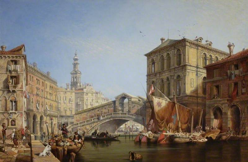 Rev. Calvert Jones: Rialto and Bridge, Venice