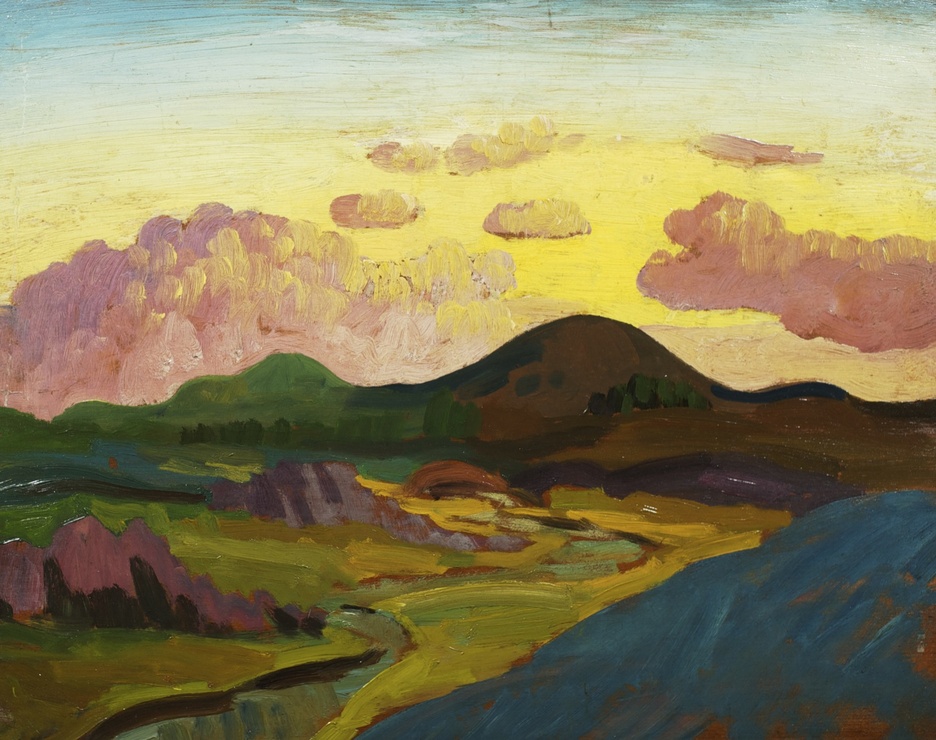 J D Innes: Evening, Sun Setting, Arenig Fach