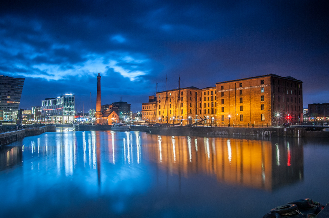 Albert Dock, Liverpool at night