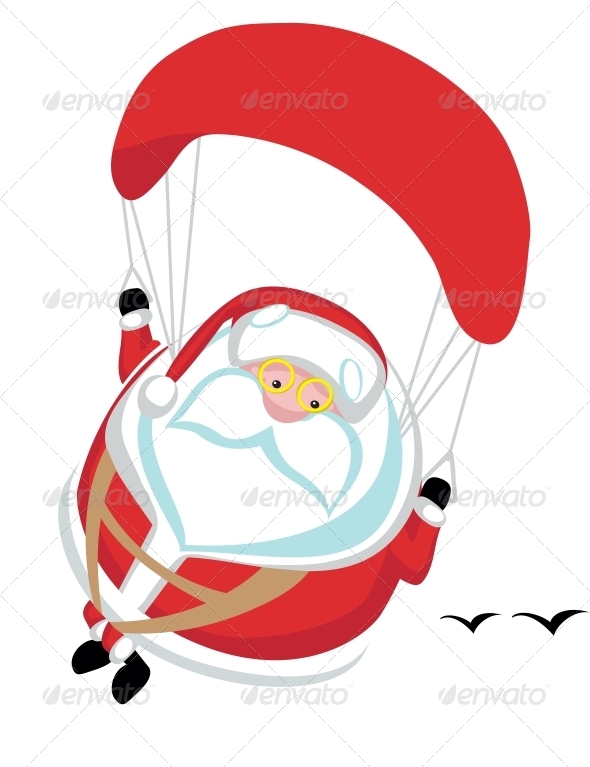 Skydiving Santa
