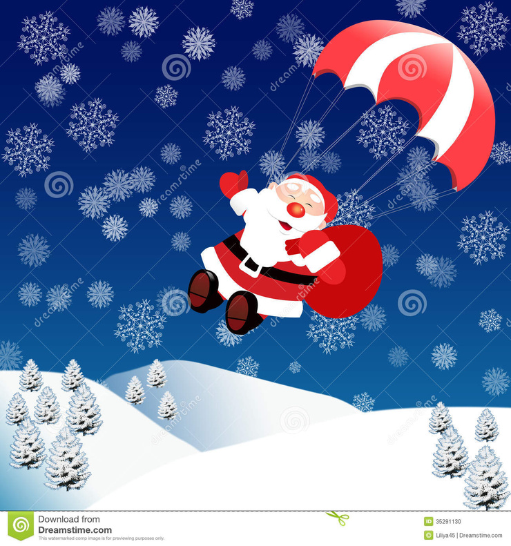 Skydiving Santa