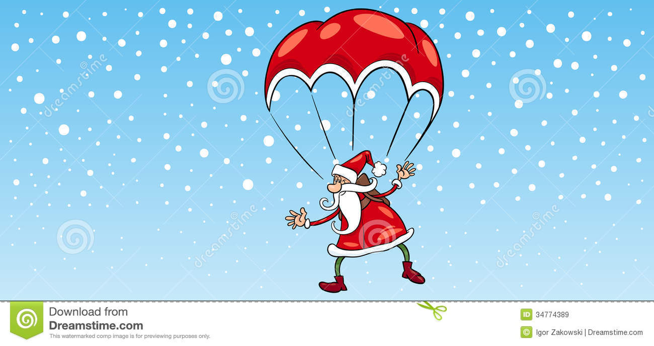 Skydiving Santa