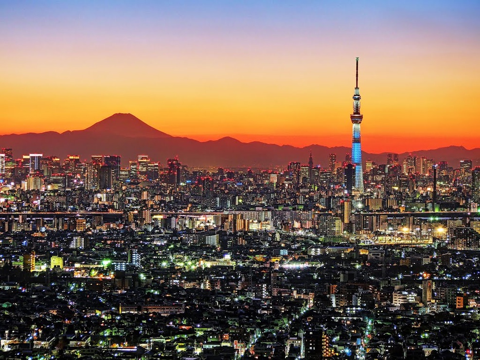 Tokyo Skyline with Mount Fuji