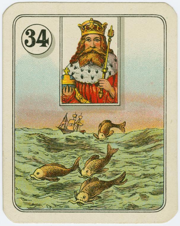 King (Fish jumping in sea near ship)