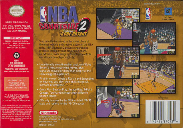 Picture of NBA Courtside 2 featuring Kobe Bryant