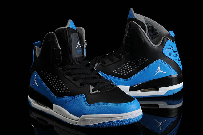 Picture of Flight 45 Men Size High Jordan Sneakers-Color: Black/Royal ...
