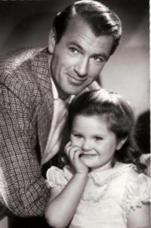 Gary Cooper with daughter Maria.
