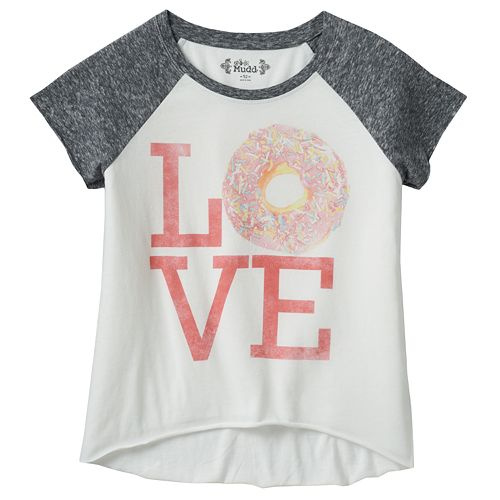 Picture of Mudd® High-Low Raglan Tee - Girls' Plus