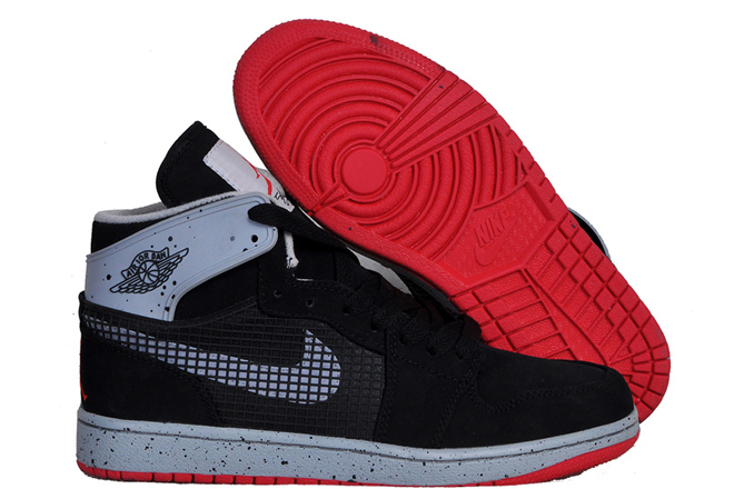 Mens Jordan Sneakers 1 Retro 89 OG Inspired Colorways Black Fire Red ...