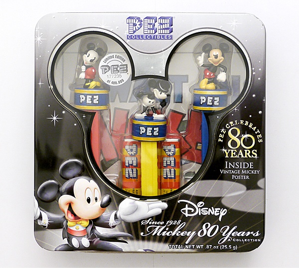 Picture of Mickey Mouse 80 Years PEZ Collection with Vintage Mickey Poster