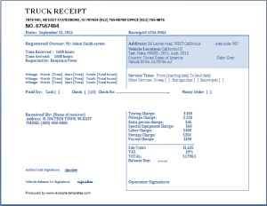 Truck Receipt