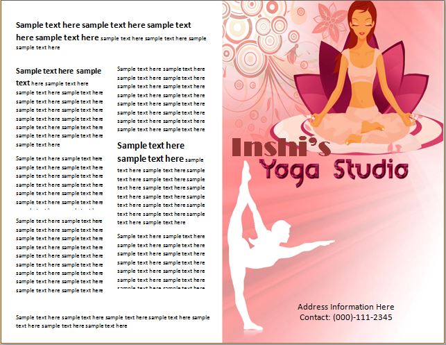 Yoga Class Brochure