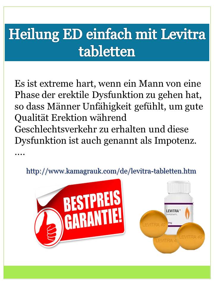 Heilung ED einfach mit Levitra tabletten