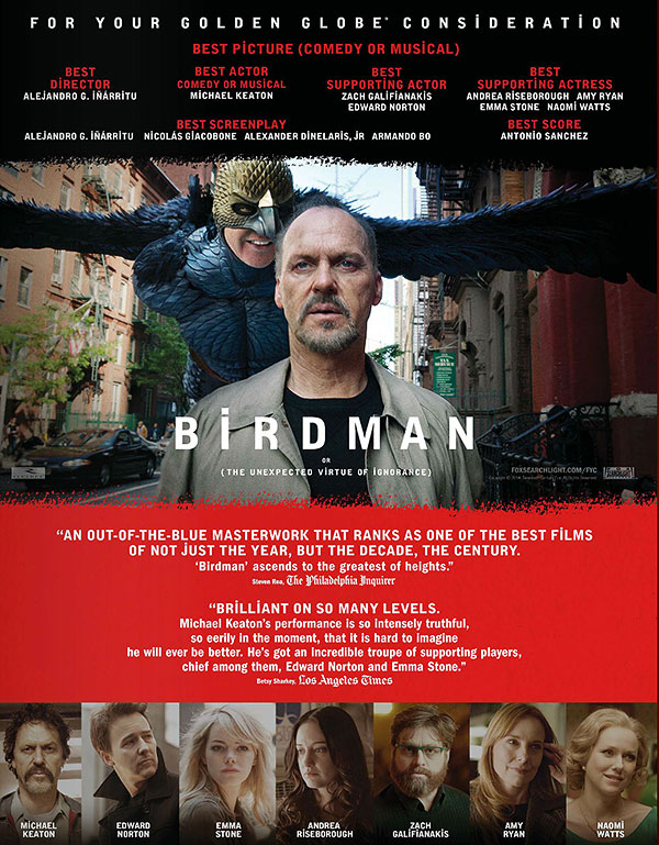 Picture of Birdman or (The Unexpected Virtue of Ignorance)