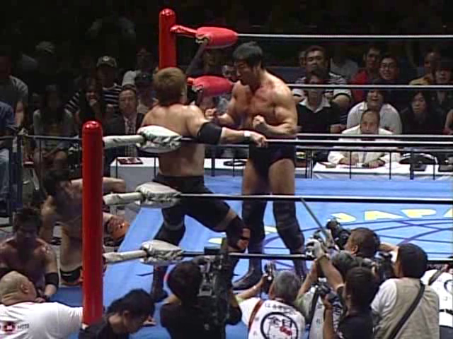 Picture of Kenta Kobashi, Tsuyoshi Kikuchi, & Akihiko Ito vs. Satoshi Kojima, KAI, & Hiroshi ...