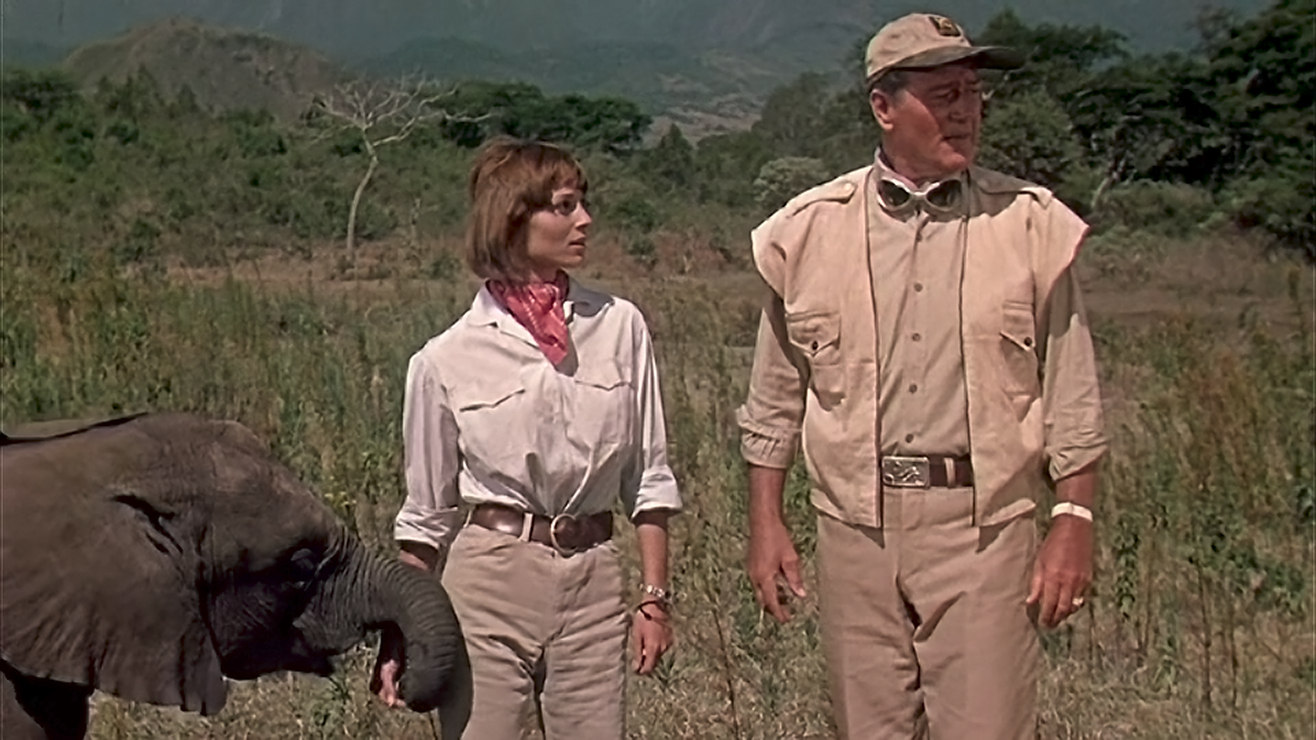 Elsa Martinelli and John Wayne
