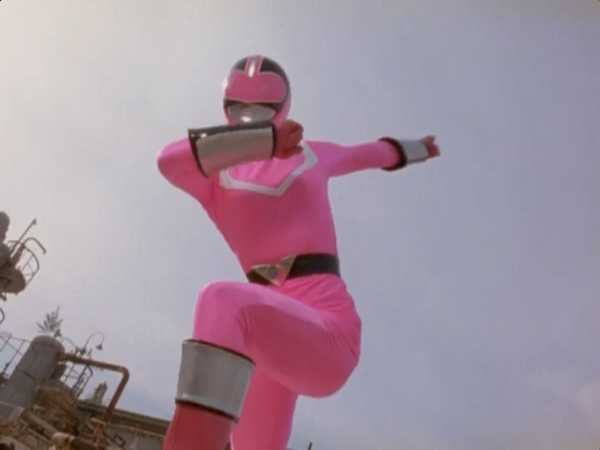 Pink Time Force Ranger Pose