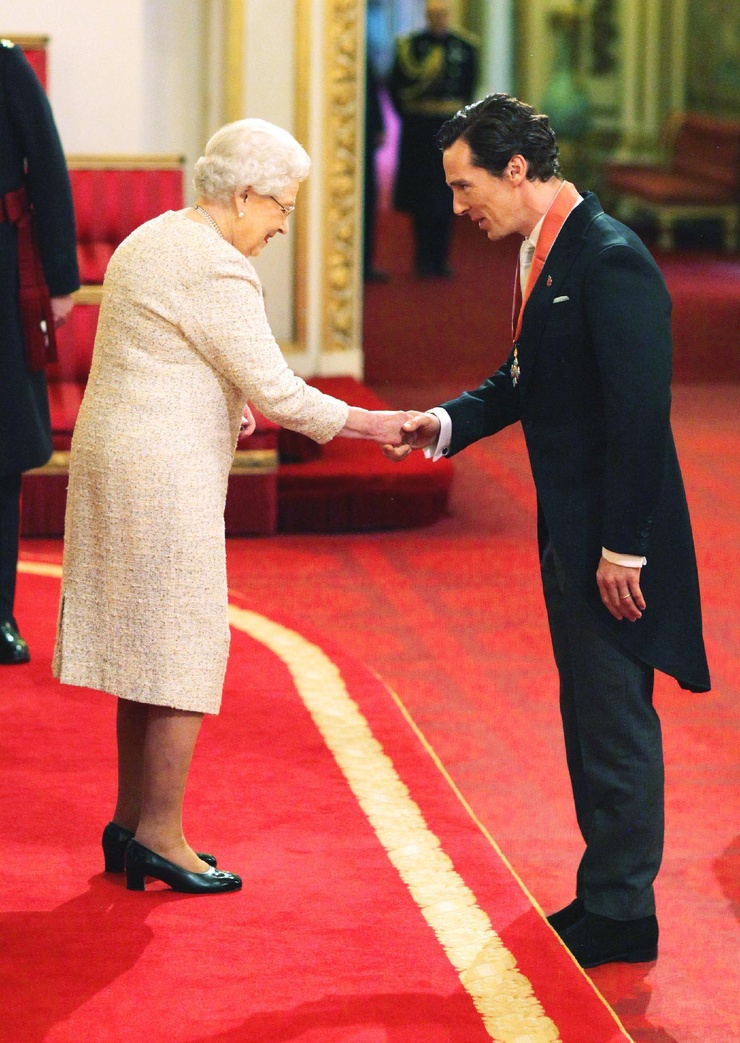 Benedict Cumberbatch receives the CBE