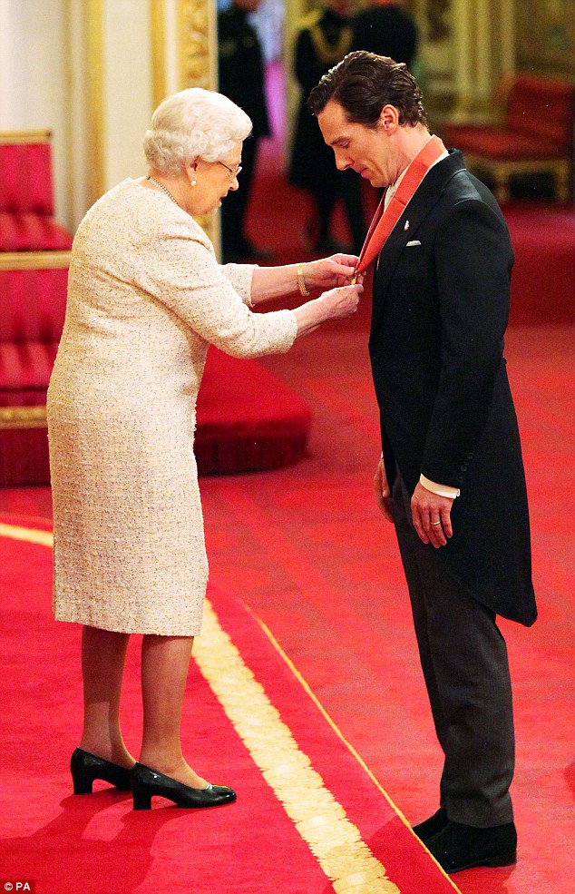 Benedict Cumberbatch receives the CBE