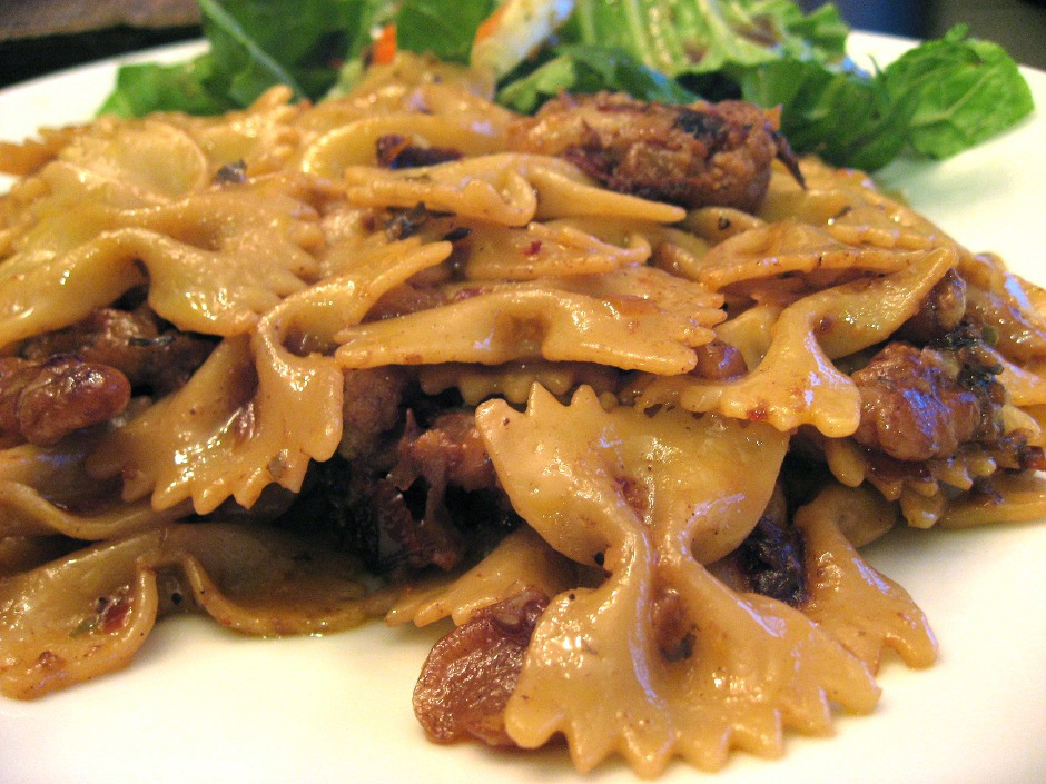 Cauliflower, Walnuts and Lemon Farfalle