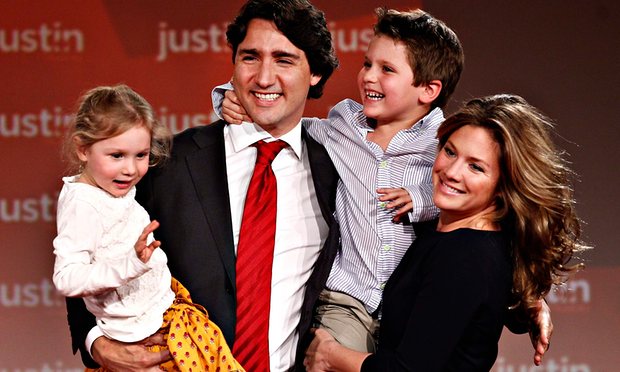 Justin Trudeau and his family